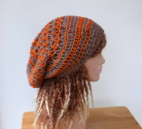 Hemp Cotton Slouchy Beanie Dread Tam Hat, Slouch Beanie, snood dreadlo ...