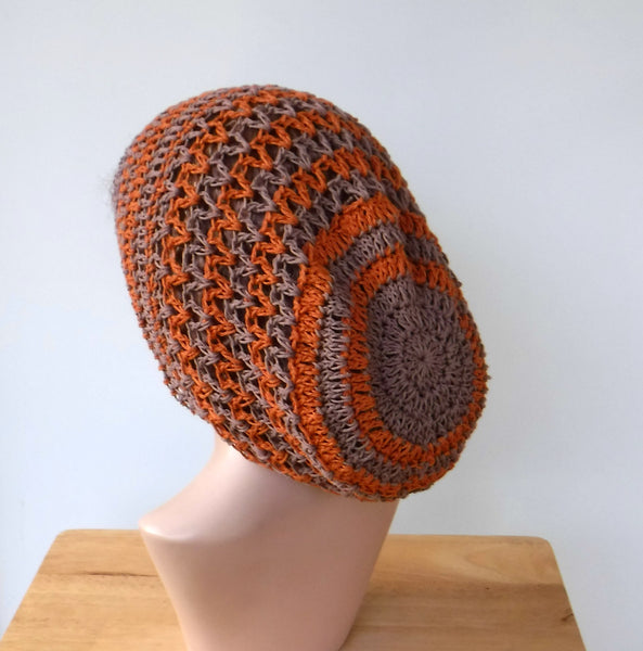 Hemp Cotton Slouchy Beanie Dread Tam Hat, Slouch Beanie, snood dreadlo ...